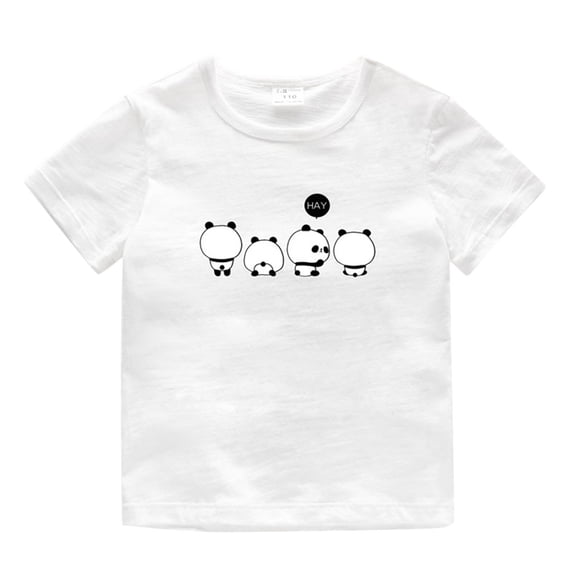 Boys T Shirt Shirts Toddler Girls Summer Short Sleeve Panda Cartoon ...