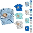 Boys T-Shirt Solid Color Cartoon Crew Neck Graphic T shirt for Boys ...