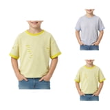 Boys T Shirts 2026 Sunmmer Casual Drop Shoulder Crew Neck Short Sleeve ...