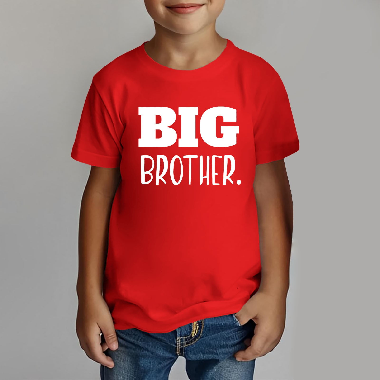 Boys T Shirts Baby Boys Big Brother Announcement Short Sleeve Tee Girls ...