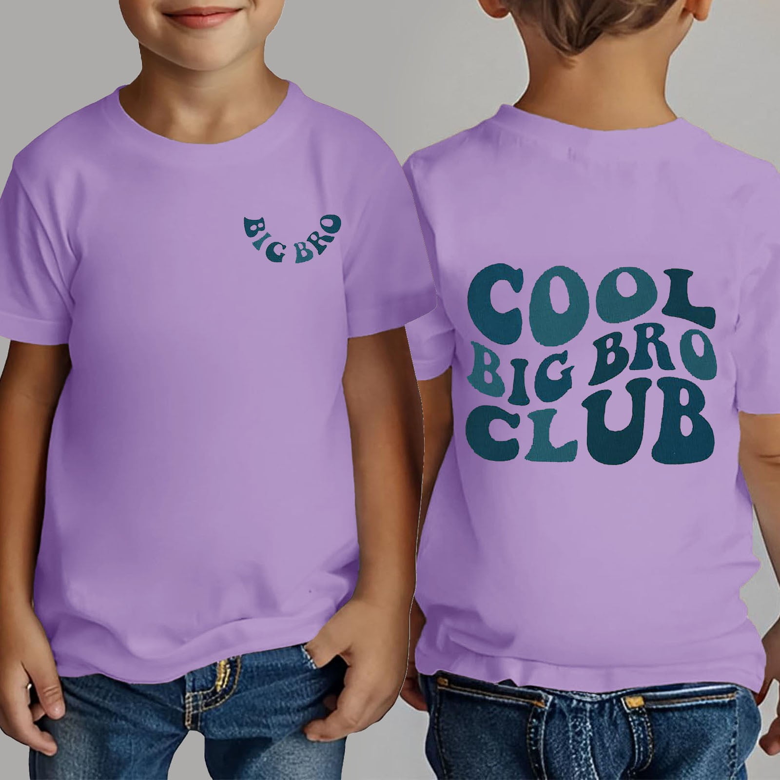 Boys T Shirts Baby Boys Cool Big Bro Club Short Sleeve Tee Girls' Tops ...