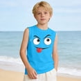 Boys T Shirts Cartoon Print Crew Neck Sleeveless Thin Breathable Tank ...