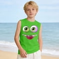Boys T Shirts Graphic Print Round Neck Sleeveless Breathable Tank Vest ...