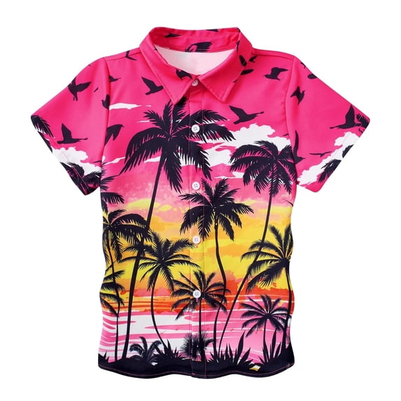 Boys T Shirts Kids Comfortable Twill Short Sleeve Button Down Pocket ...