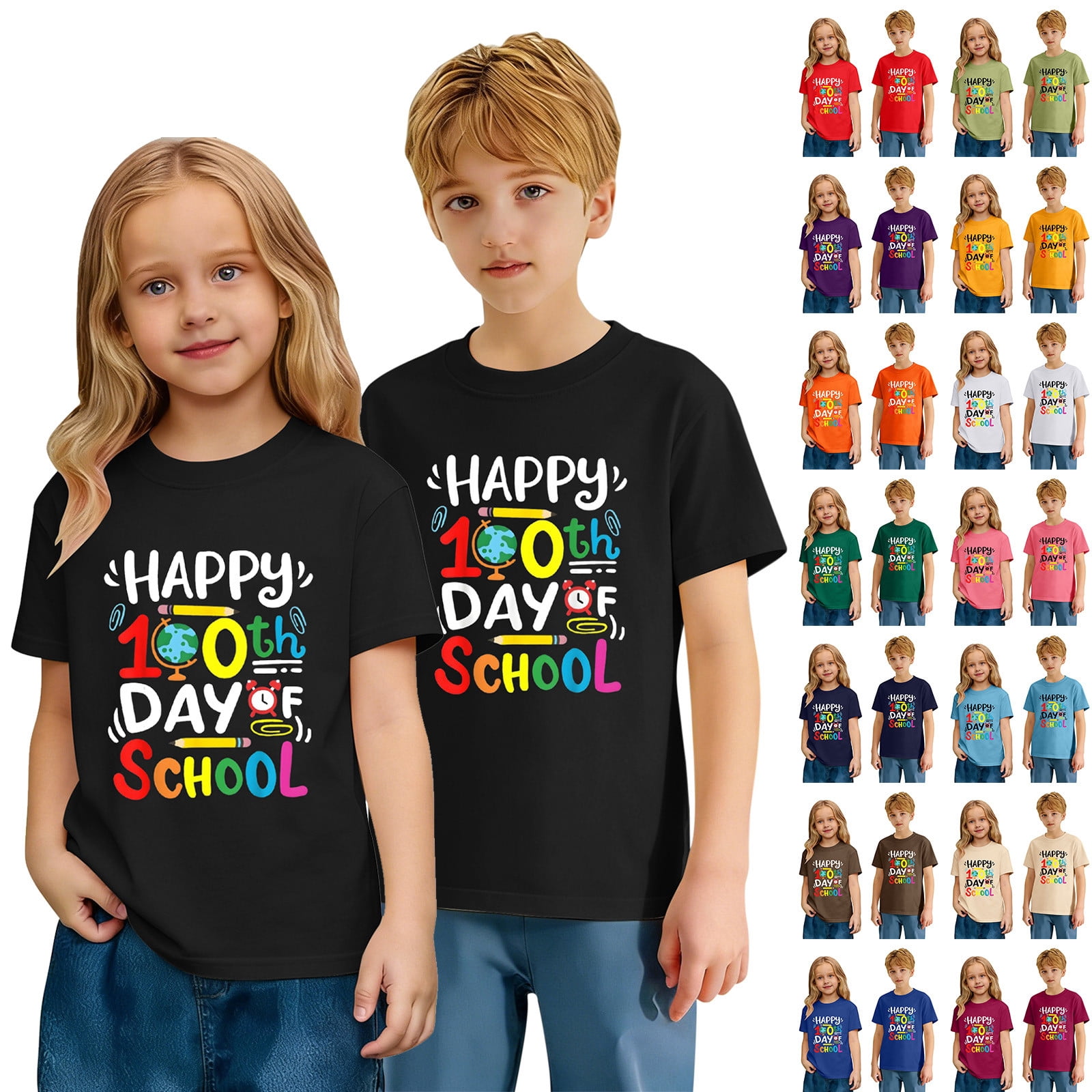 Boys T Shirts Kids Cool Print Short Sleeve Shirt Outdoor Daily Top ...