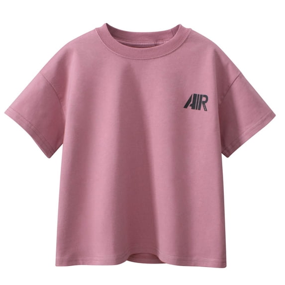 Boys T Shirts Kids Short Sleeve Tops Children's Crew Neck Solid Color ...