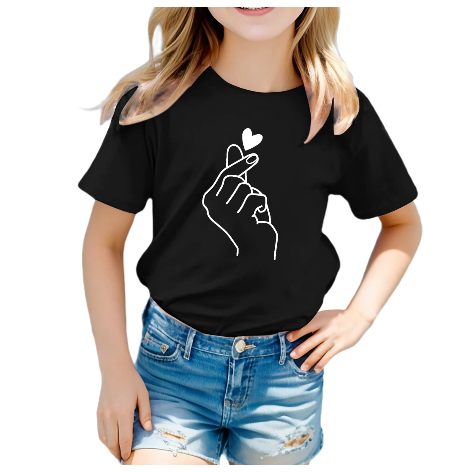 Boys T Shirts Kids Short Sleeve Tops Unisex Print Blue Cat Boy Girl ...