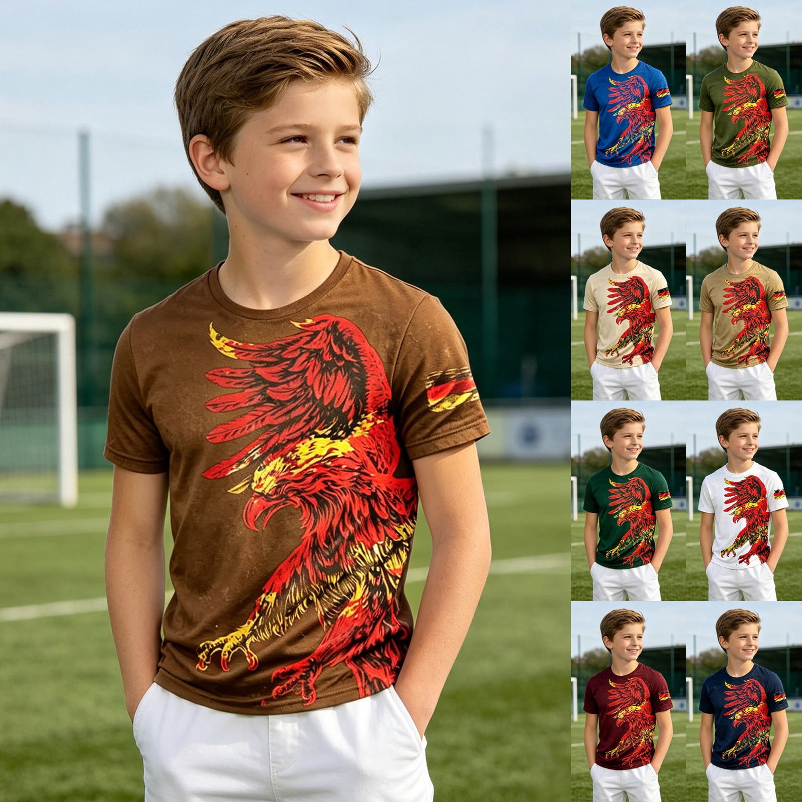 Boys T Shirts Kids Toddler Boys Soccer Shirt Boys Short Sleeve T Shirt ...