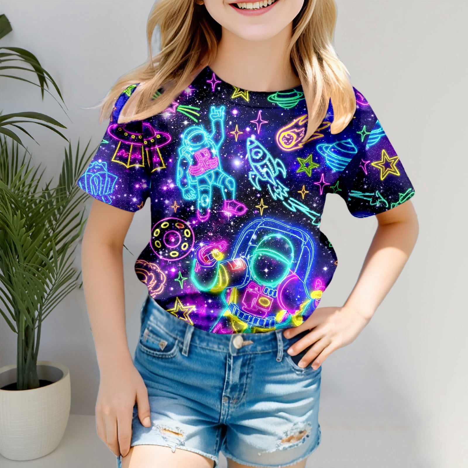 Boys T Shirts Size 18-24M Kids Letter Print Short Sleeve Crewneck Tee ...