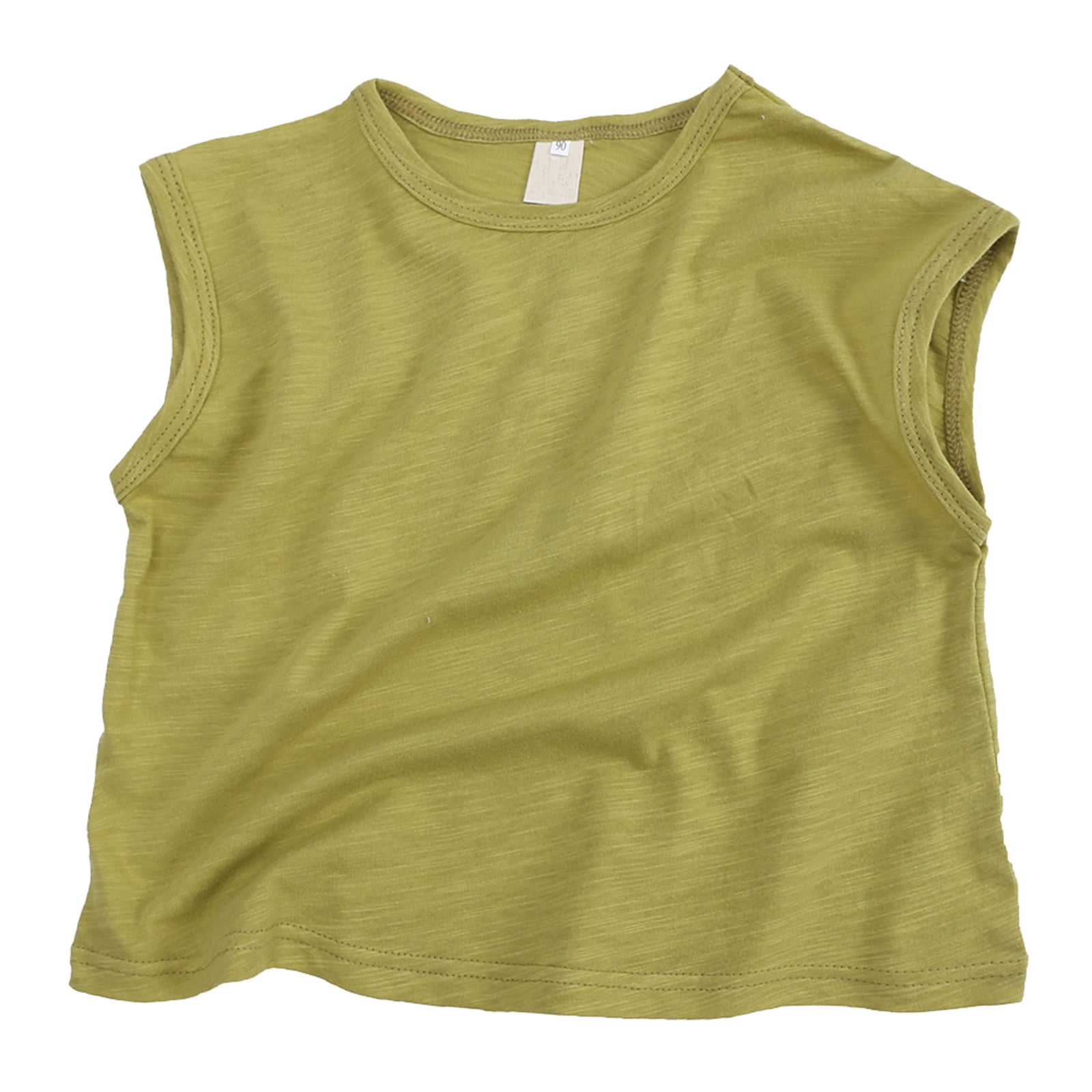 Boys T Shirts Toddler Summer Classic Solid Color Sleeveless T Shirt ...