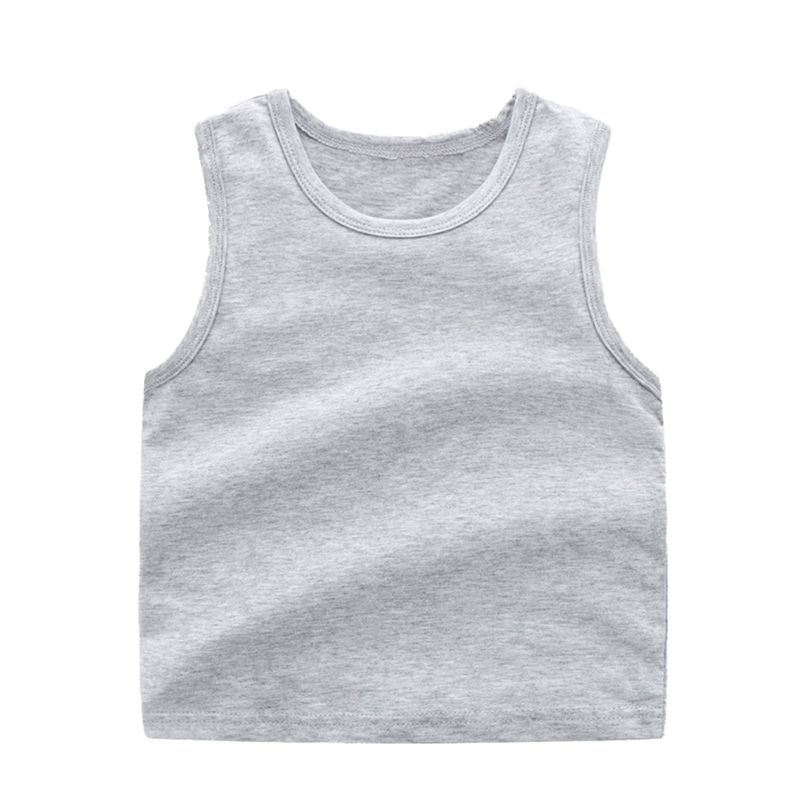Boys Tank Tops Athletic Sleeveless Crewneck T-Shirts Kids Undershirts ...