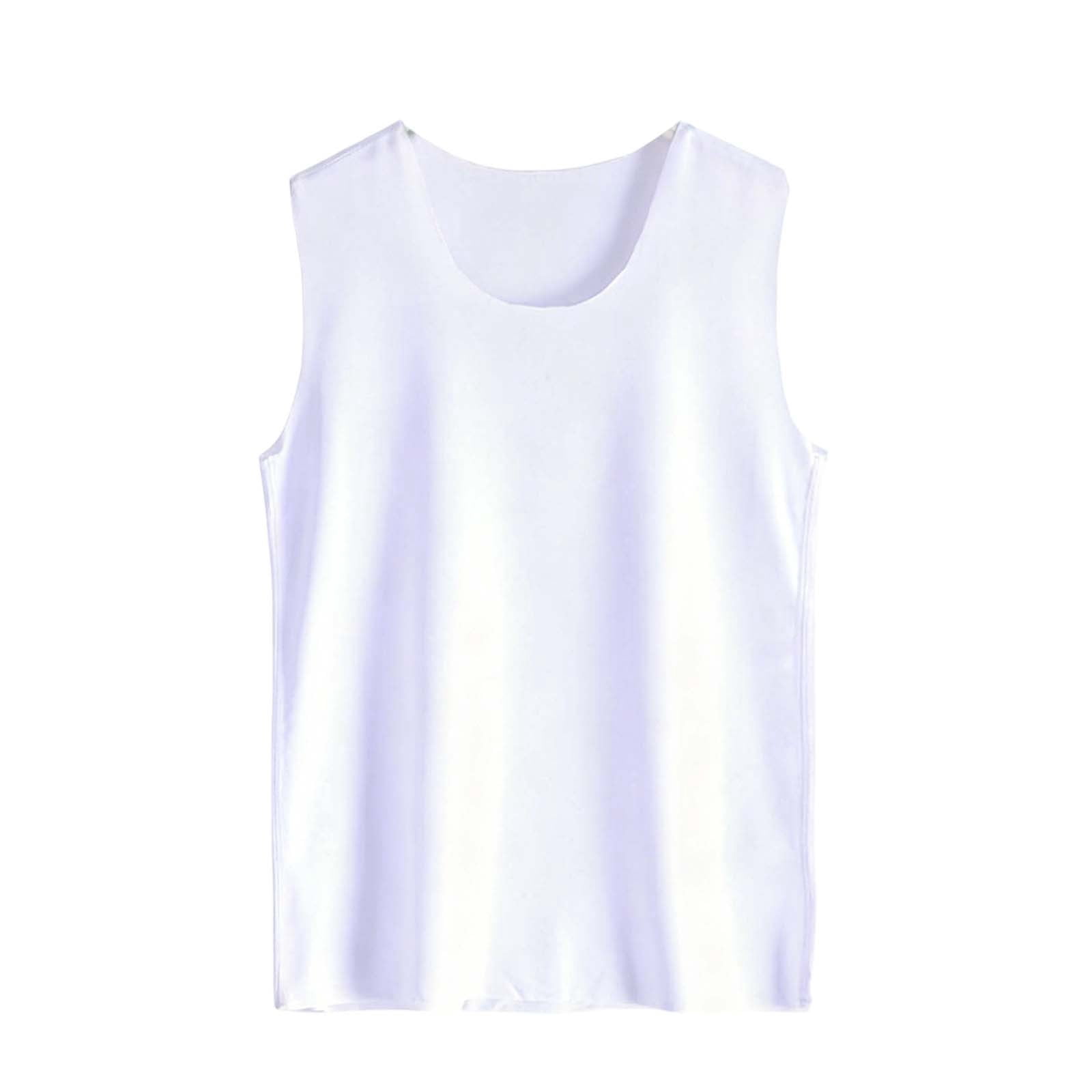 Boys Tank Tops Boys Sleeveless Vests Solid Color Round Neck Basic Shirt ...