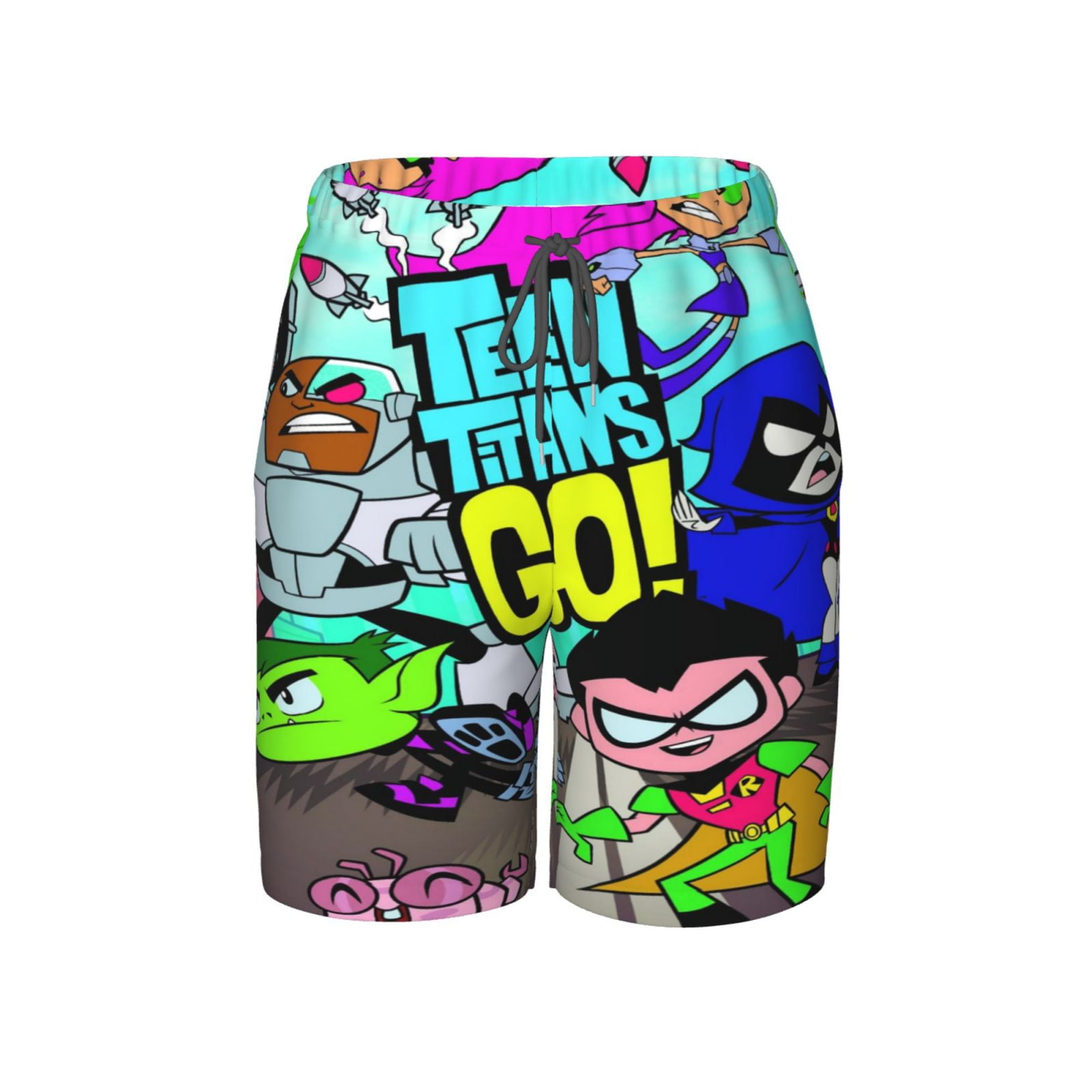 Boys Teen Titans Go Swim Trunks Mesh Liner Swim Shorts Quick Dry ...