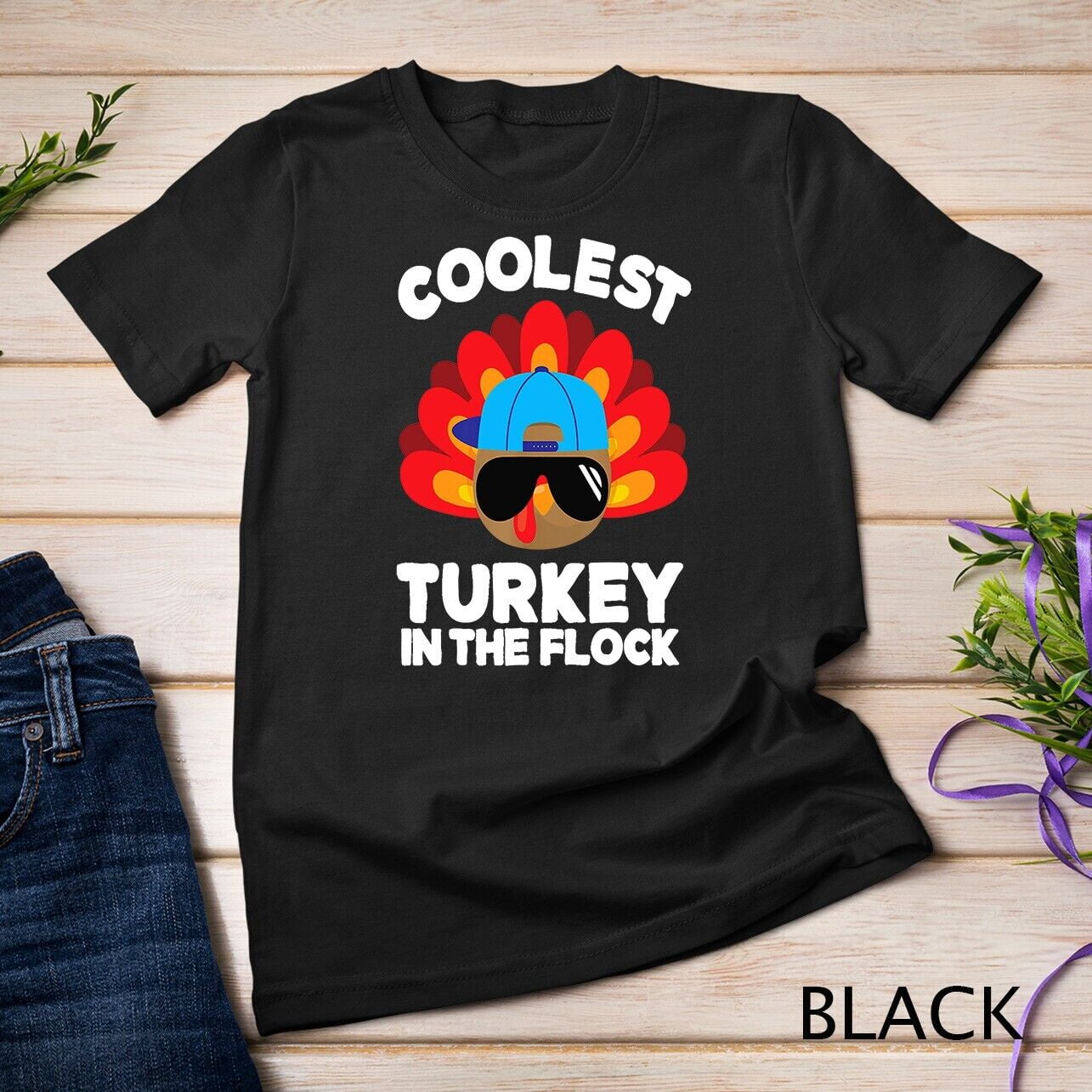 Boys Thanksgiving Shirt For Kids Toddlers Coolest Turkey Unisex T-shirt ...