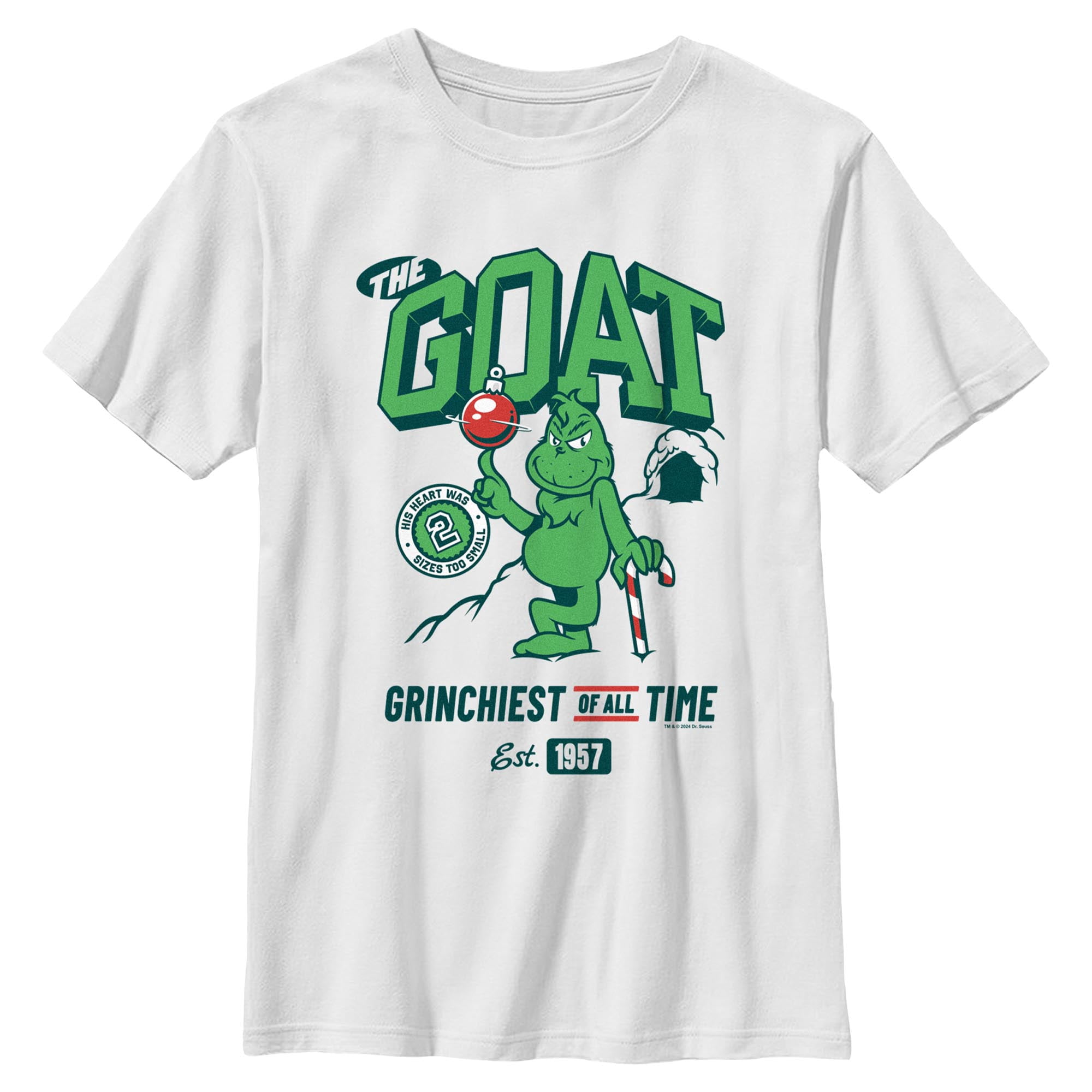 Boys The Grinch The Goat Grinchiest of All Time Est. 1957 T Shirt ...