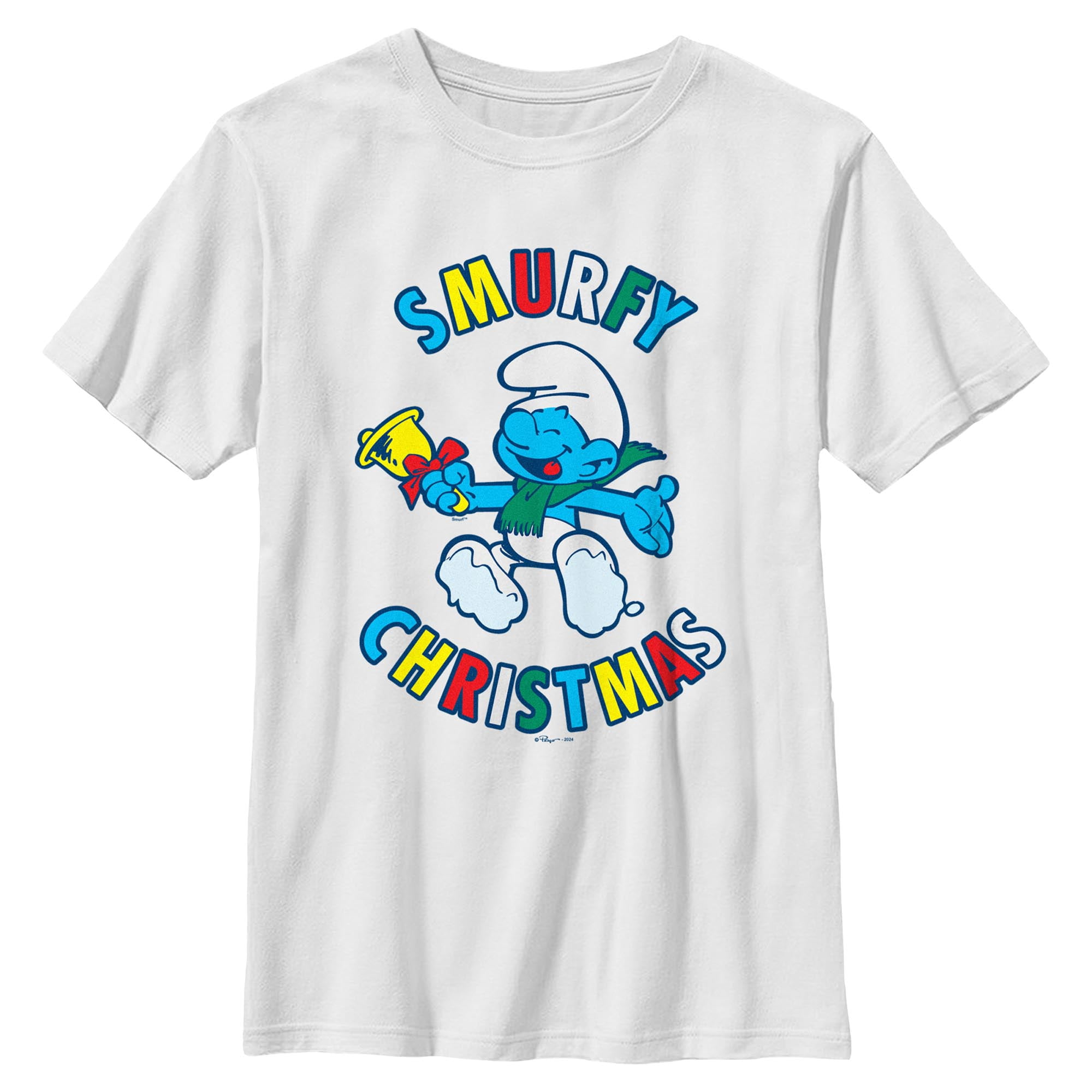 Boys The Smurfs Holly Jolly Smurfy Christmas T Shirt - Walmart.com