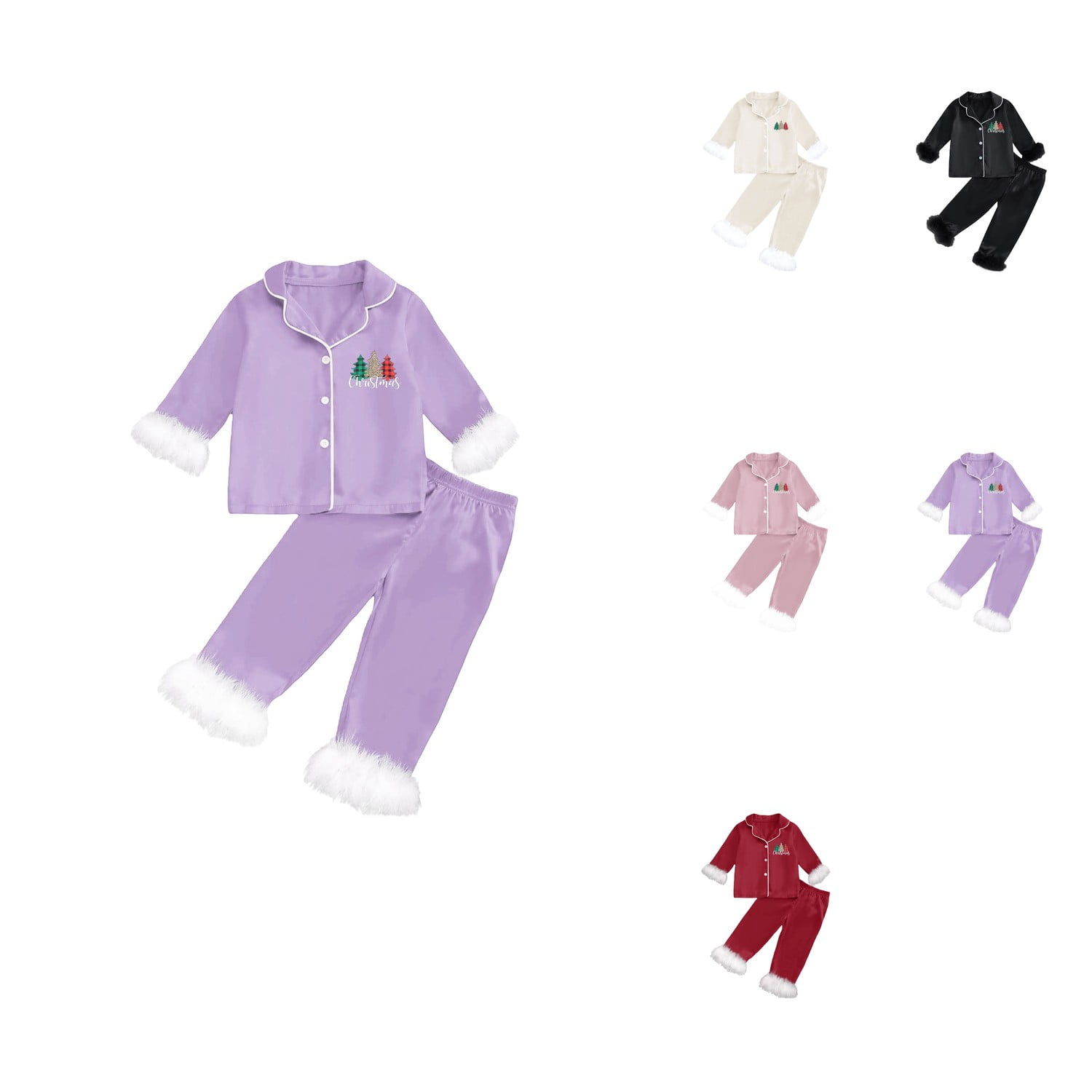 Boys Themed Long Sleeve Pajama Set Open Front Collar Home Loungewear ...