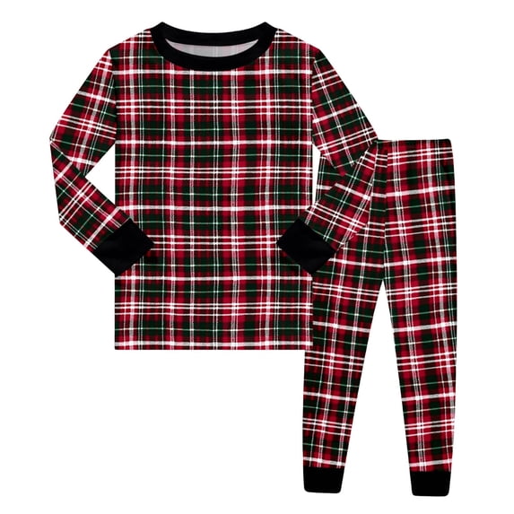 Boys Themed Long Sleeve Pajama with Festive Print Holiday Family ...
