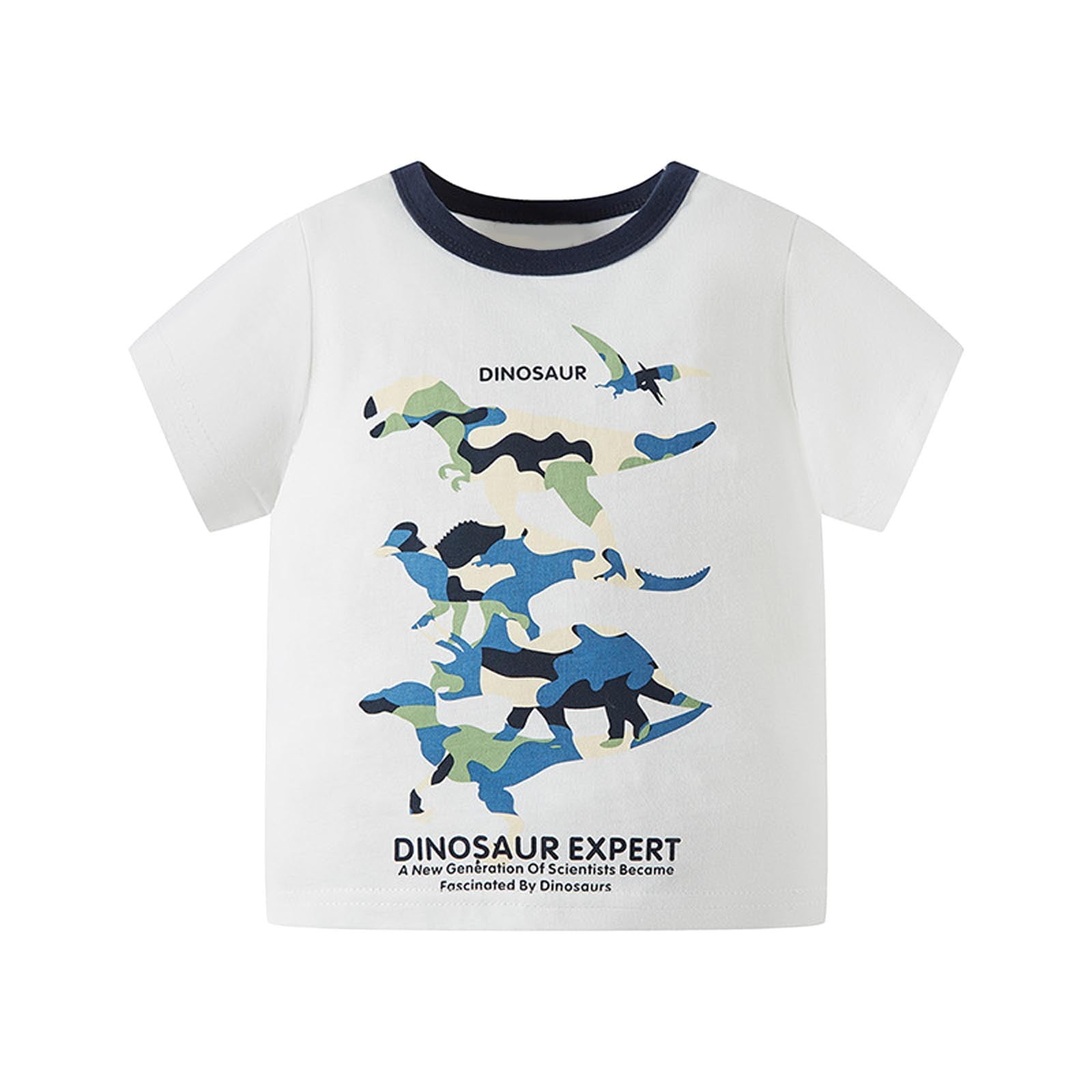 Boys Toddler Kids Summer T Shirt Dinosaur And Letter Print Breathable Top Casual Short Sleeve ...