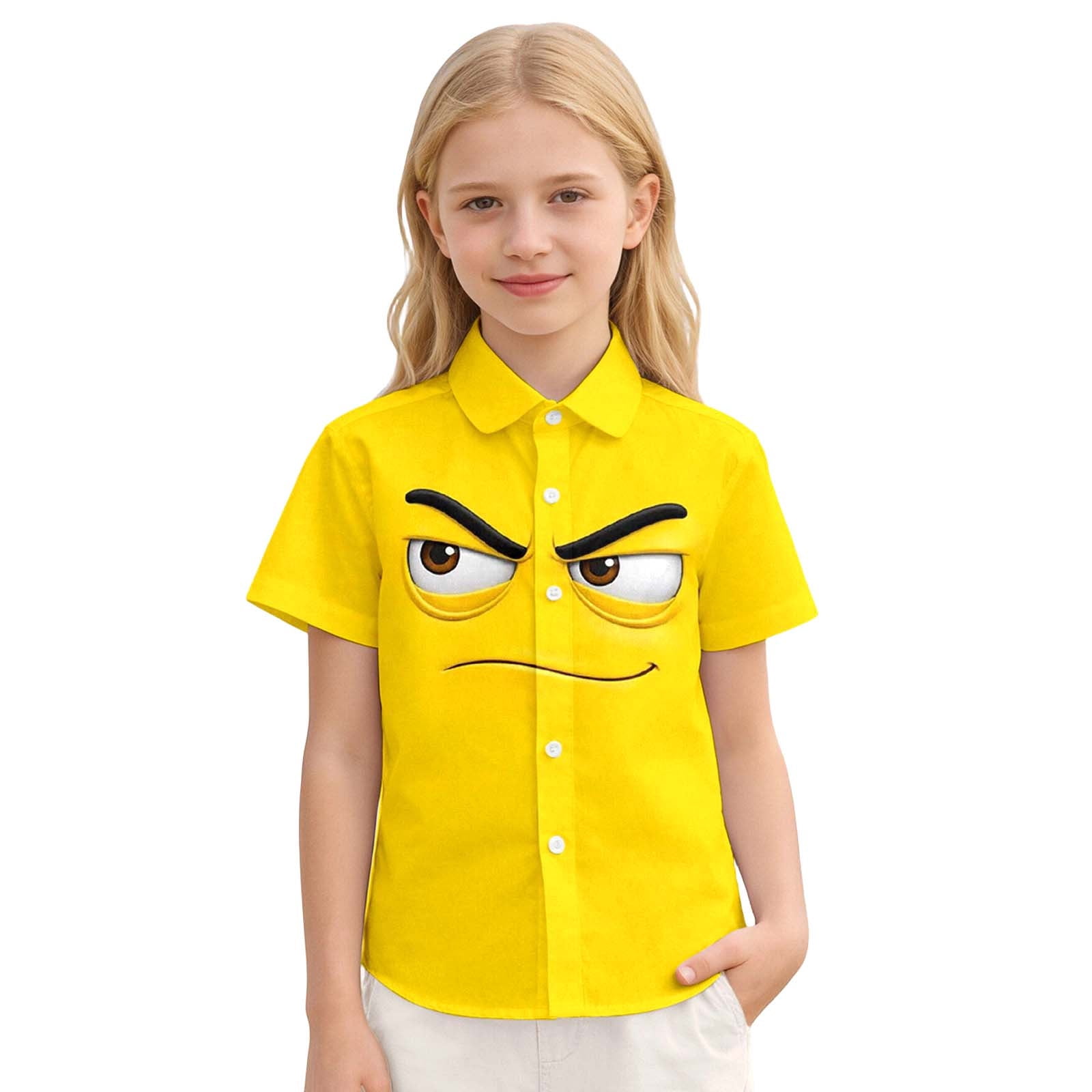 Boys Tops Cartoon Print Long Sleeve Button Down Beach Essentials for ...