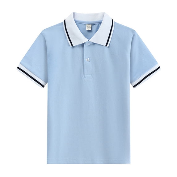 Boys Tops Classic Loose Tunic Blouse Soft Short Sleeve Solid T Shirt ...
