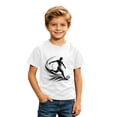 Boys Tops Summer Football Theme Print Short Sleeve Crew Neck Rugby ...
