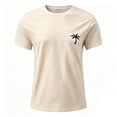 Boys Tops Summer Solid Color Coconut Tree Print Boys Blouse,Beige,6-7 ...