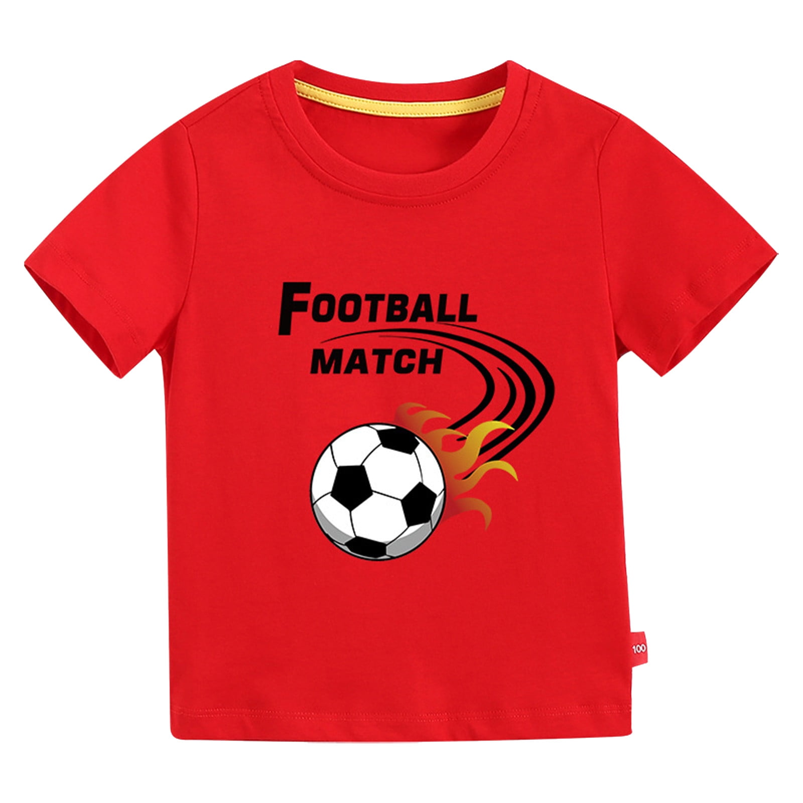 Boys' Tops, Tees Kids Football Cartoon 3D Prints Loose Tops Soft Short ...