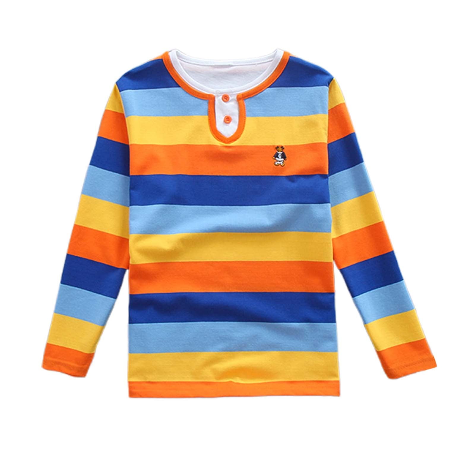 Boy Tops Kids Shirt Long Sleeve Tee With Neck 2 Piece Design Terylene ...