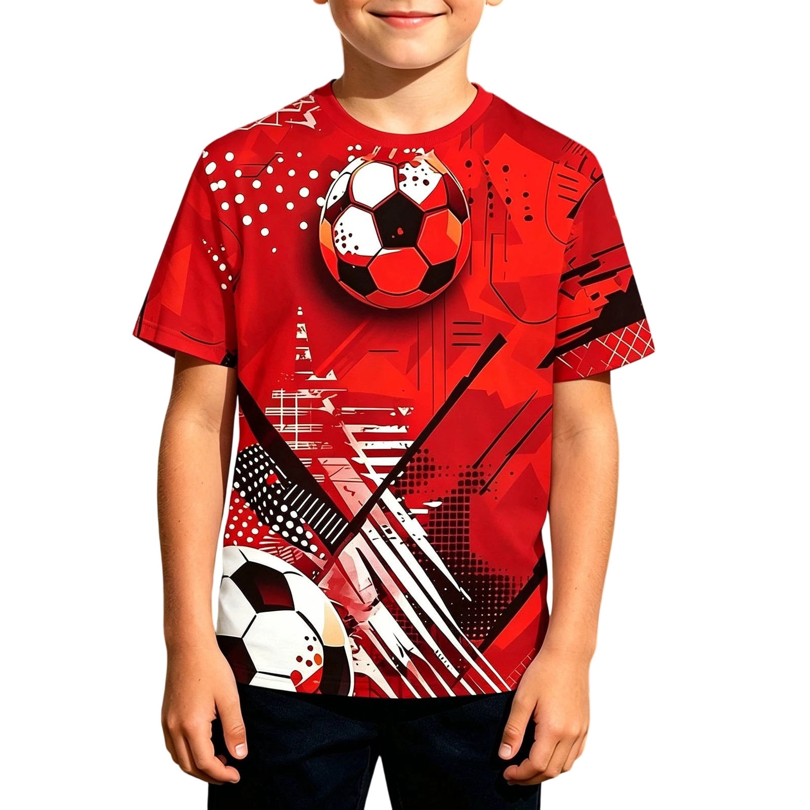 Boys Tops Trendy Lightweight Team Design Soft Comfort Boys Performance ...