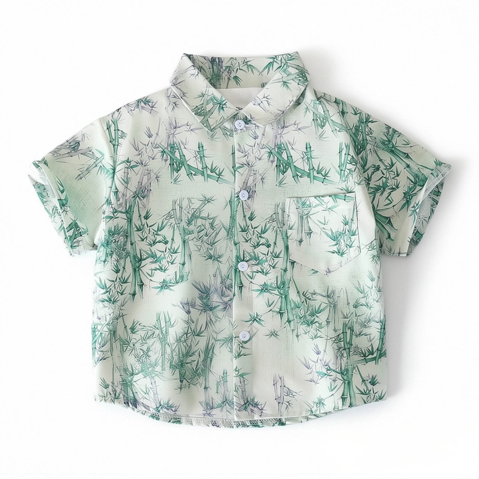 Boys Tops Trendy Short Sleeve Floral Prin Plus Size Kids Clothing,Mint ...