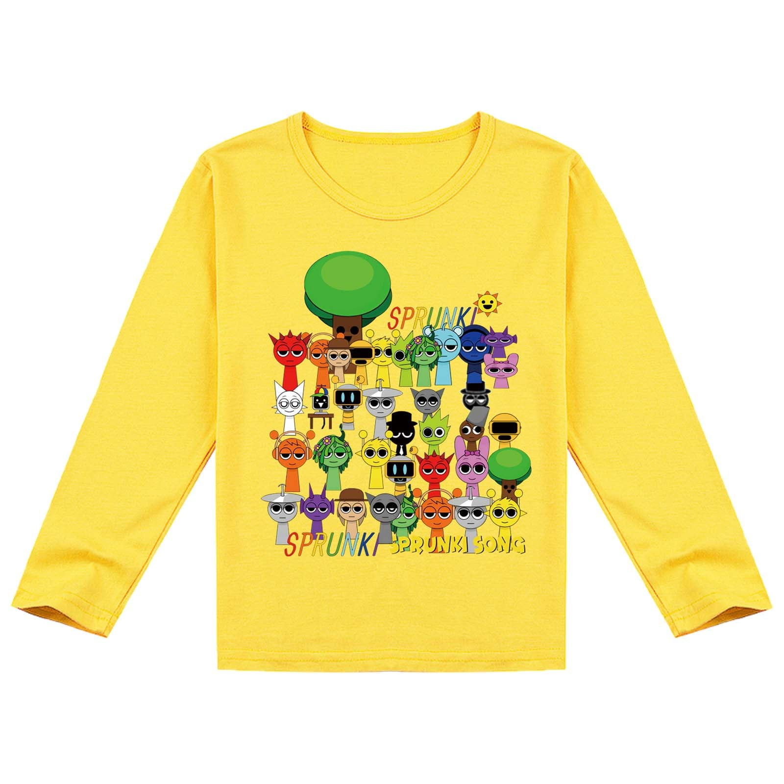 Boys Tops for Sprunki Kids Casual Fashion Long Sleeve T Shirt For Boys ...