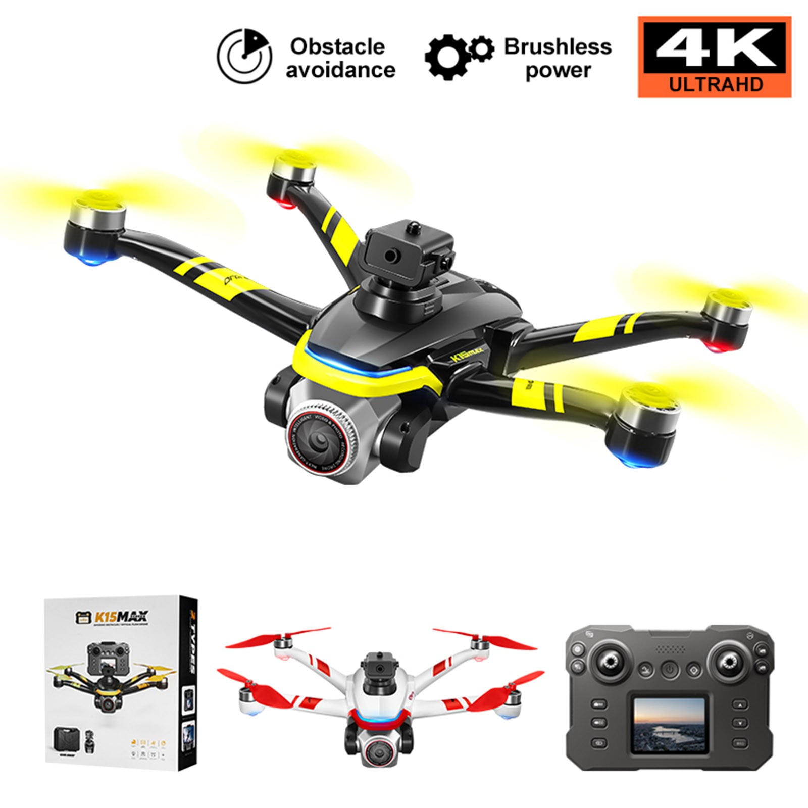 Boys Toys 10-12 Years Old,Drone 4K Brushless intelligent Obstacle ...