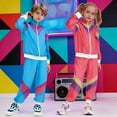 Boys Tracksuit Disco Zip Up Hip Hop Dance Color Matching Costume ...