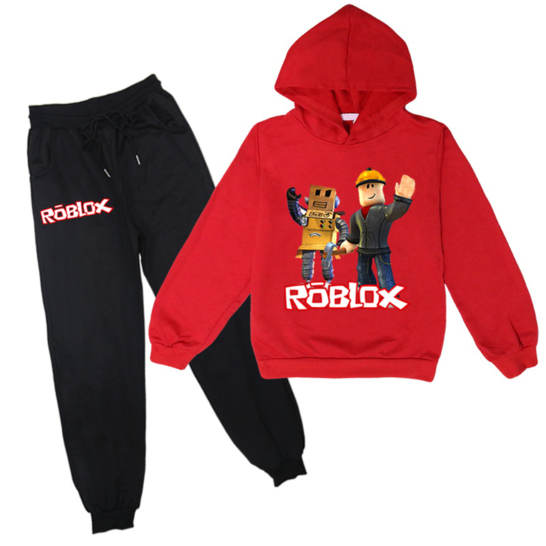 Boys Tracksuit Roblox Pullover Hoodie and Jogging Pants-Cotton Long ...