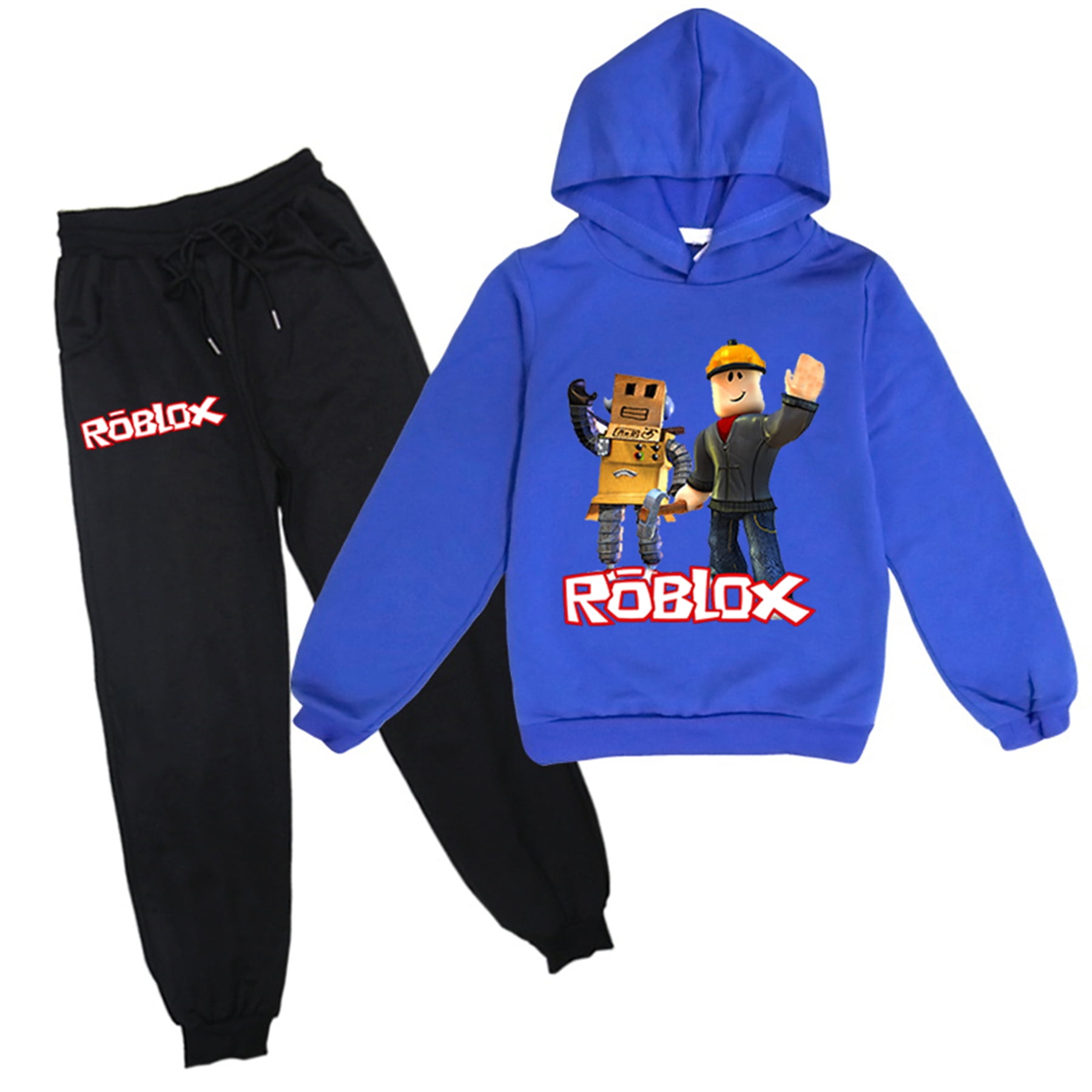 Boys Tracksuit Roblox Pullover Hoodie and Jogging Pants-Cotton Long ...