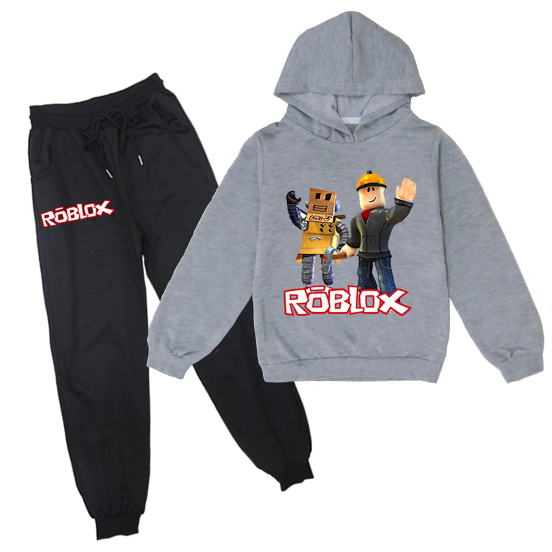 Boys Tracksuit Roblox Pullover Hoodie and Jogging Pants-Cotton Long ...