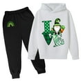 Boys Tracksuit Set Shamrock Hoodie Pullover Tops Pants Soccer Outfit ...