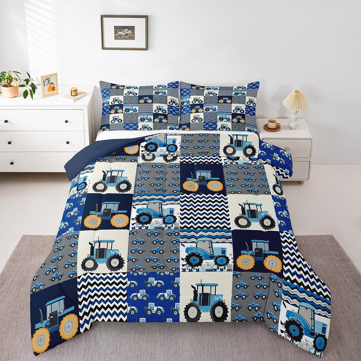 Tractor Bedding Sets Full Size Equipment Trucks Comforter Set ...
