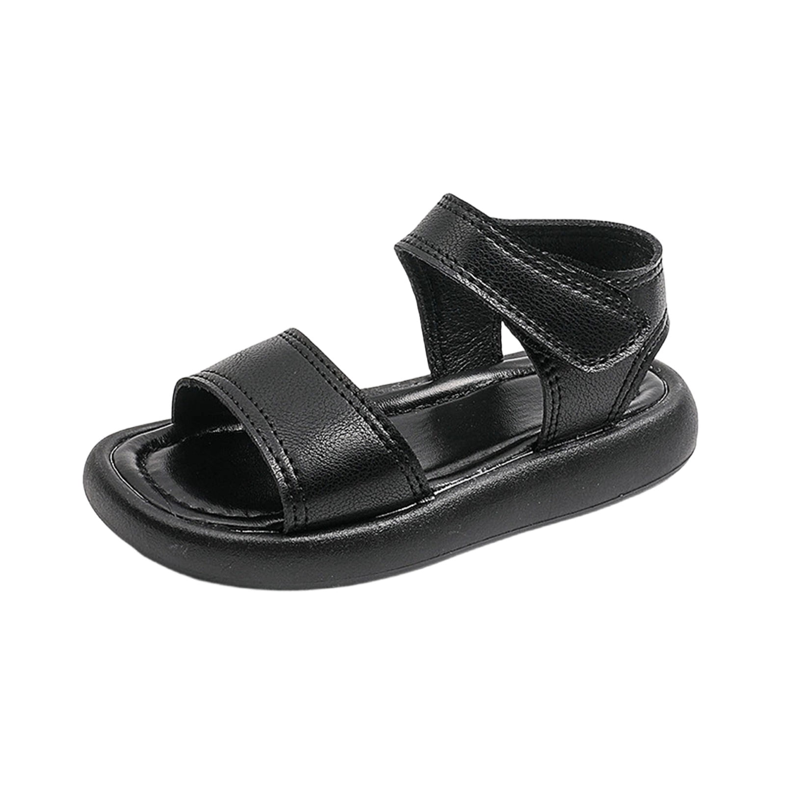 Boys Triple Strap Sandals, Adjustable Faux Leather Beach Shoes for ...