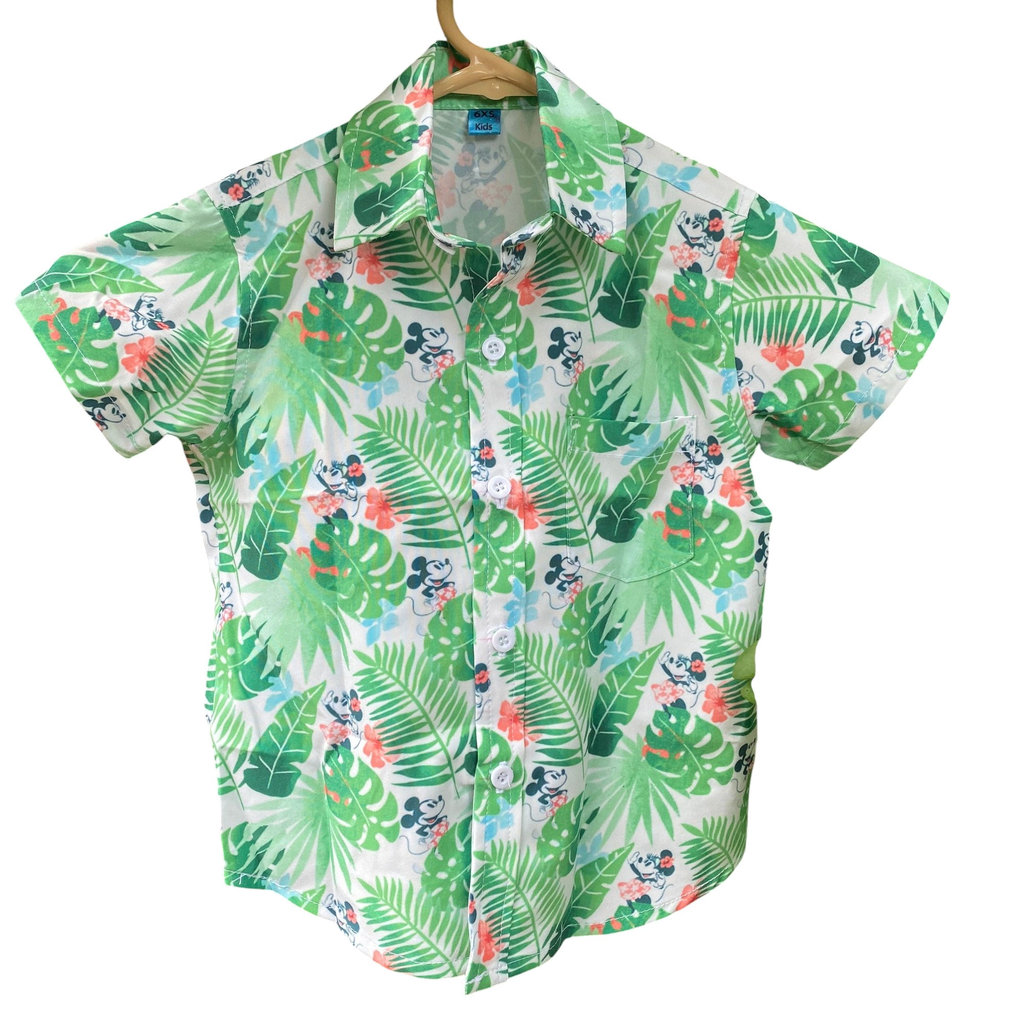 Boys Tropical button-up Hawaiian Tiki Park shirts Mickey Drink mugs ...
