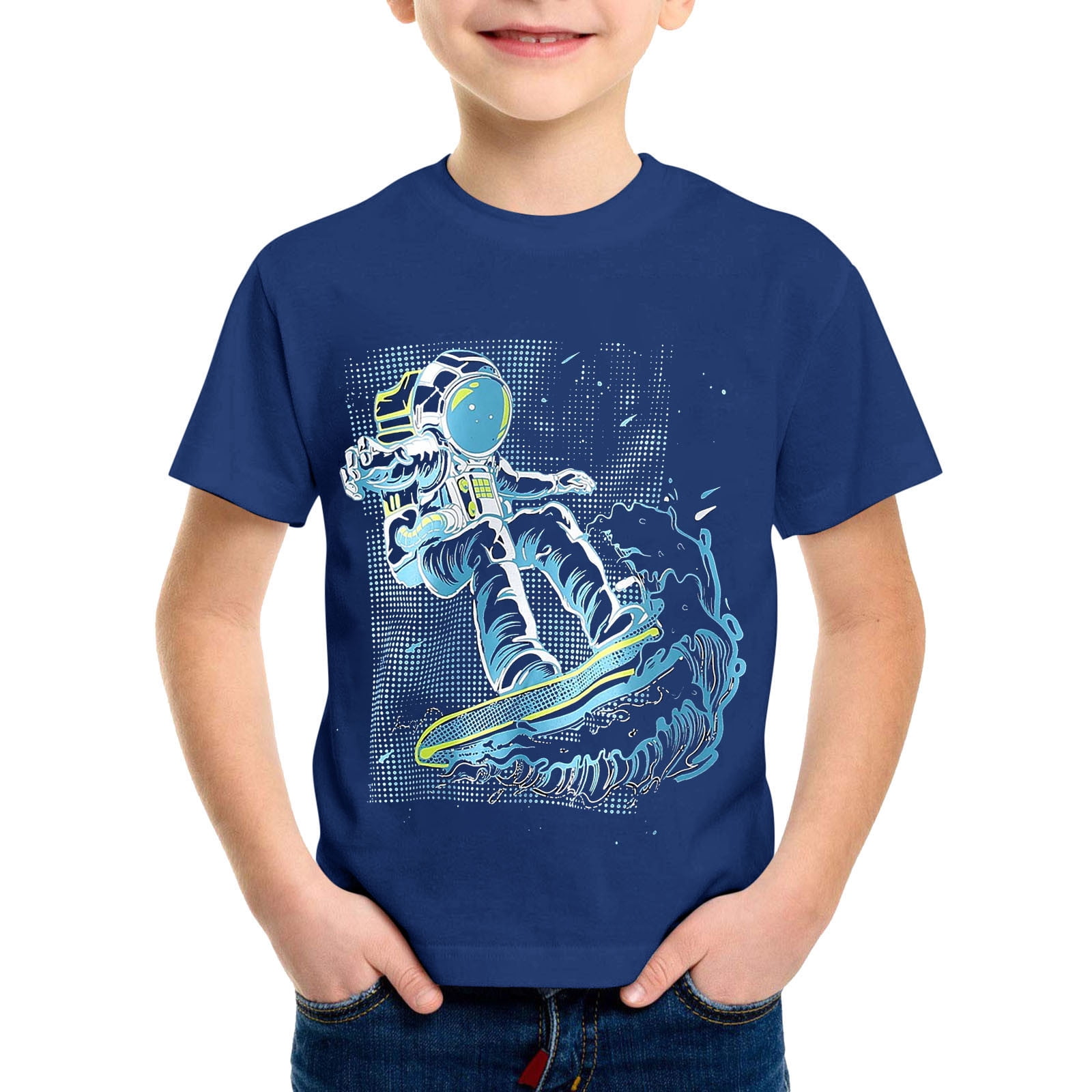 Boys Tshirts Crew Neck Graphic Print Short Sleeve T Shirt for Outdoor ...