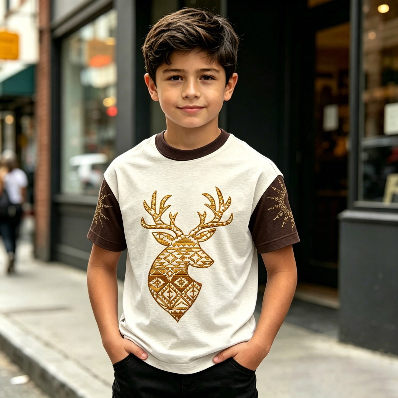 Boys Tshirts Crew Neck Short Sleeve Graphic Print Tops for Casual Wear ...