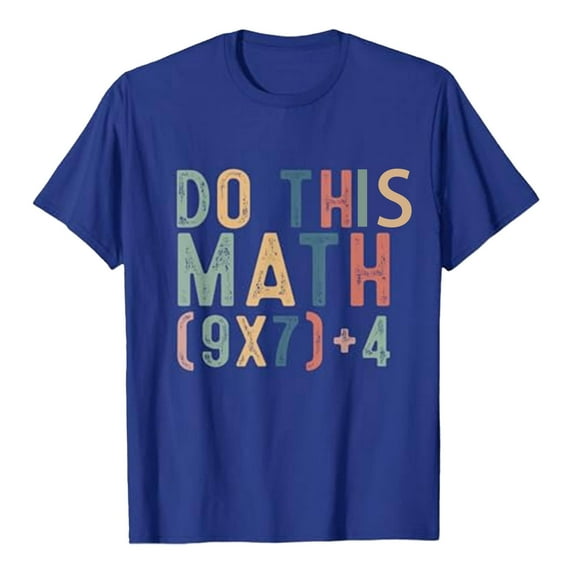 Boys Tshirts Funny Math Print Short Sleeve Humorous Arithmetic Design ...
