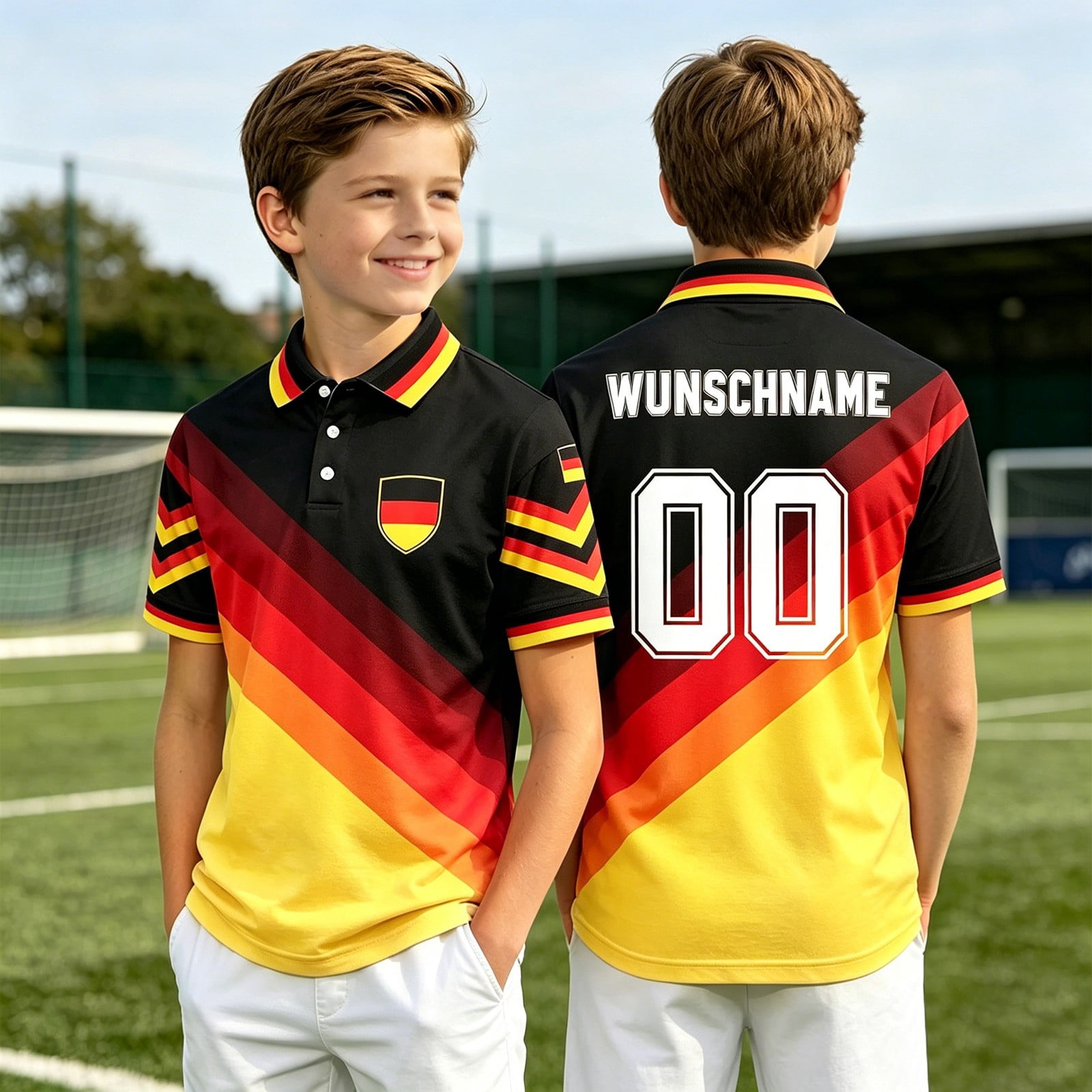 Boys Tshirts Graphic Print Lapel Short Sleeve Button Polo Shirt for ...