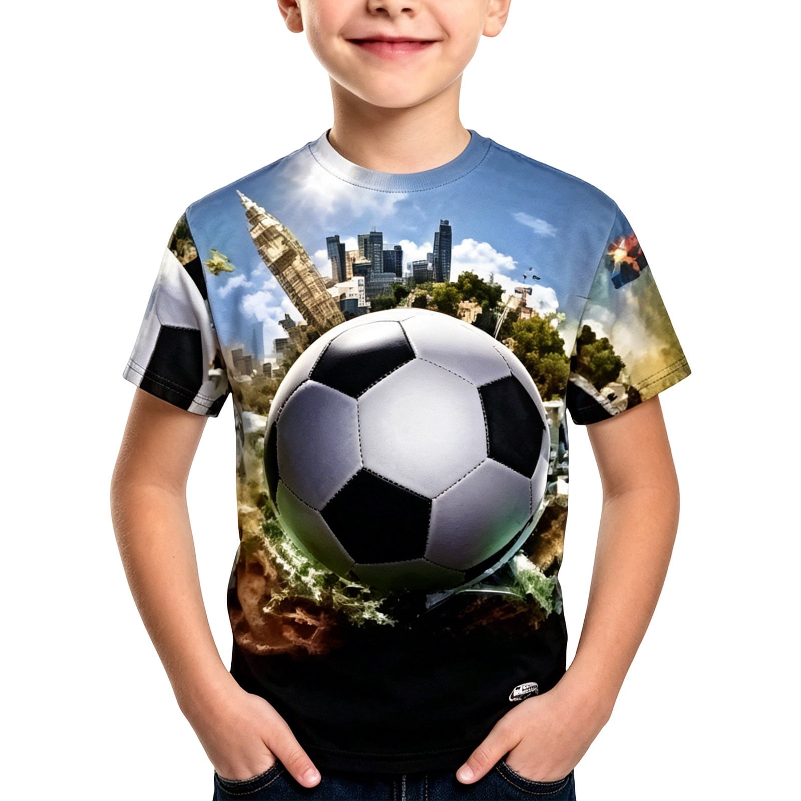 Boys Tshirts Shirts Dynamic Themed Short Sleeve Graphic Youth Fans ...