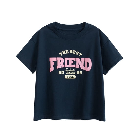 Boys Tshirts Short Sleeve Crewneck City Letter Graphic Tees Summer ...