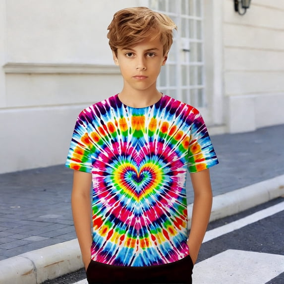 Boys Tshirts Short Sleeve Crewneck Entirety Print Graphic Tees Casual ...