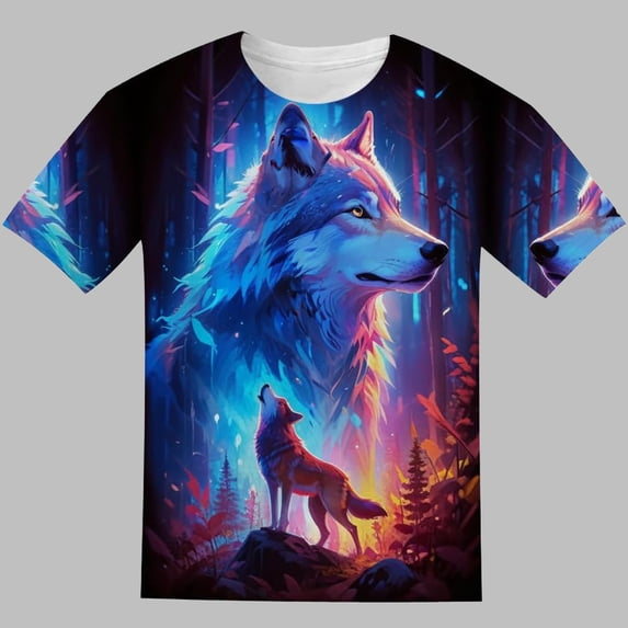 Boys Tshirts Short Sleeve Crewneck Funny 3D Print Graphic Tees Summer ...