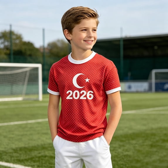 Boys Turkish Graphic Short Sleeve Tee Casual Style Outdoor Summer Top ...
